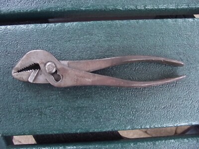 AN ANTIQUE EARLY LOGO 1930'S CRAFTSMAN TOOL IRON CAST PLIERS WITH C ...