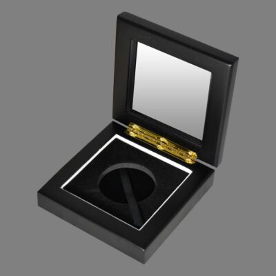 Wood Display Glass Top Box Extra Large Coin Capsule/Challenge Coin ...