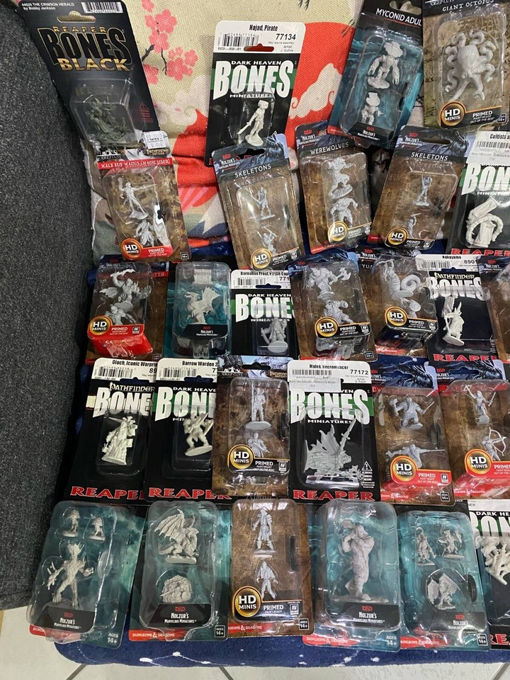 DnD Miniatures Mega Lot! Reaper Bones, Nolzur's, Brand New Mini's! | eBay