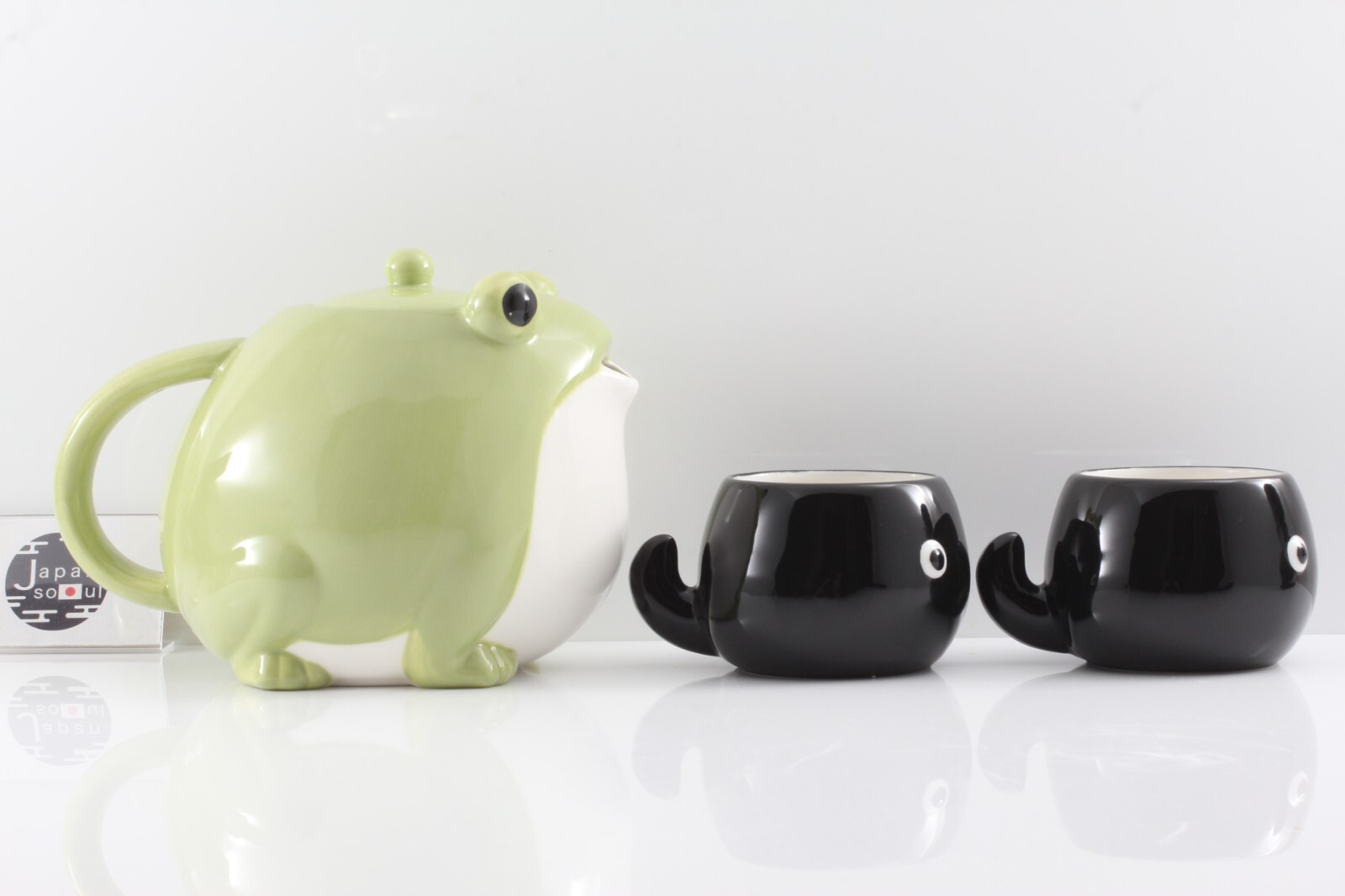 Tea Pot Cup Set San Art Frog Tadpole Green Black From JAPAN | eBay
