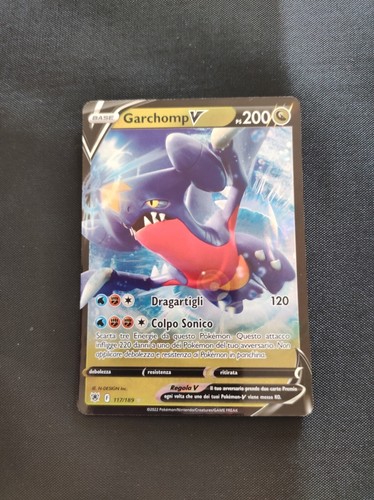 Pokémon - 117/189 GARCHOMP V Full Art - Brillance Siderale - ITA ...