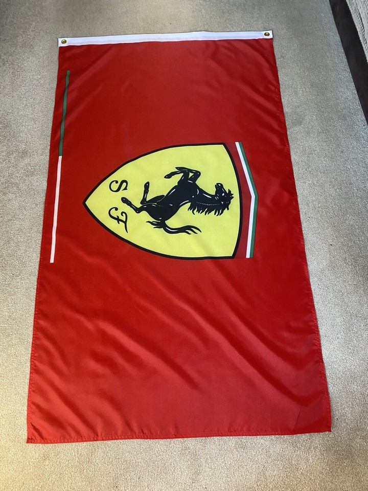 FORMULA 1 FERRARI FLAG WITH ITALIAN COLOURS- F1 Flag 3x2ft , LECLERC ...