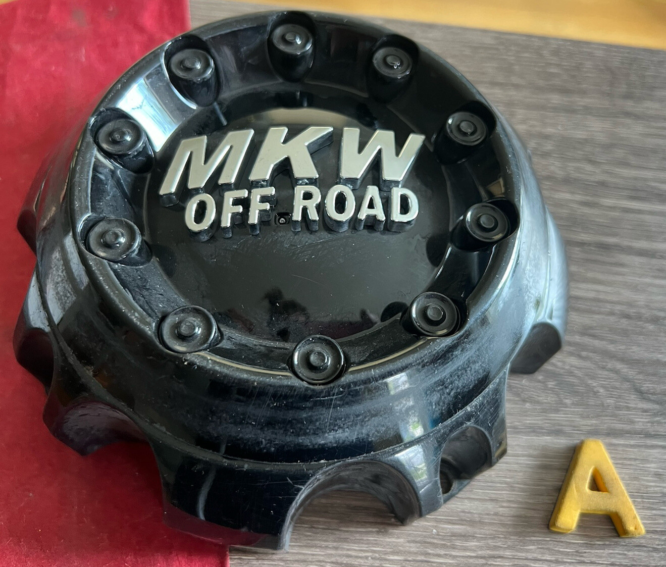 #A (1)MKW Wheels Gloss Black CHROME LOGO Custom Wheel Center Cap M-743 ...