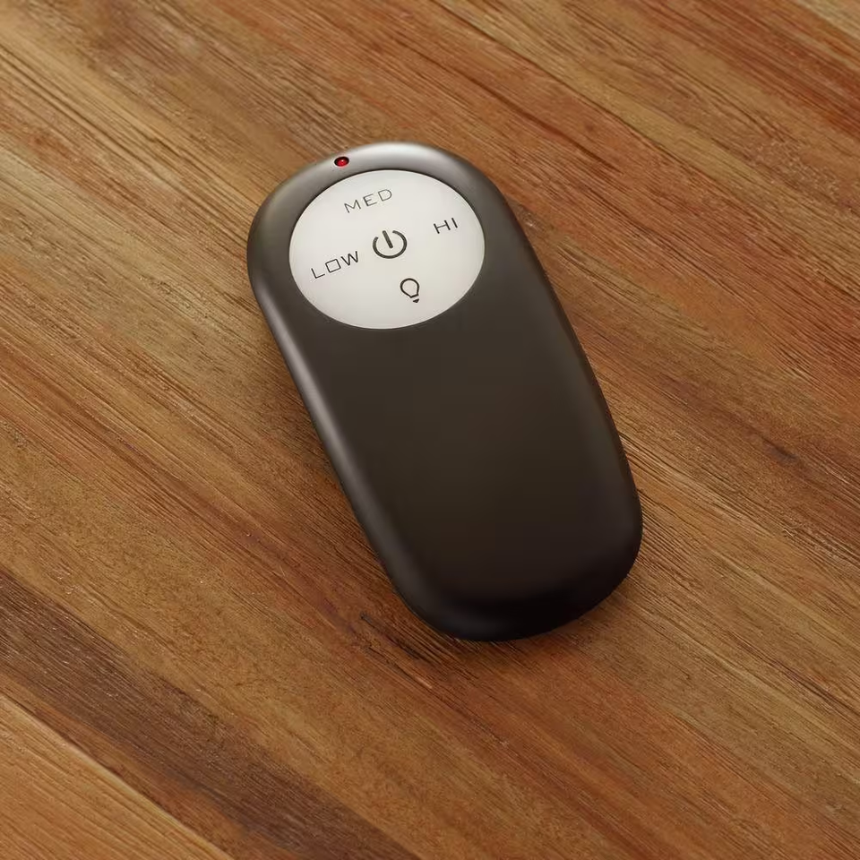 52in. Integrated LED Indoor Matte Black Ceiling Fan Light Kit and ...