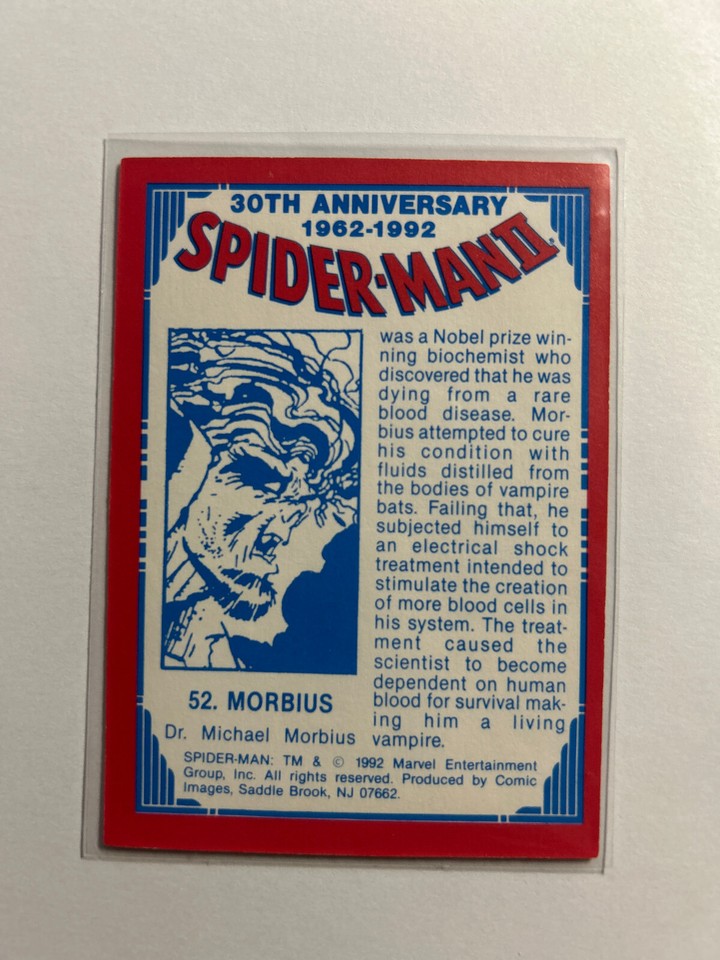 1992 Spider-Man 30th Anniversary II - Morbius card #52 VERY CHEAP, NO ...