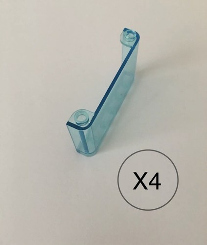 Lego 4 Pieces Trans-light blue Windscreen 1x6x3 / Truck Windshield ...