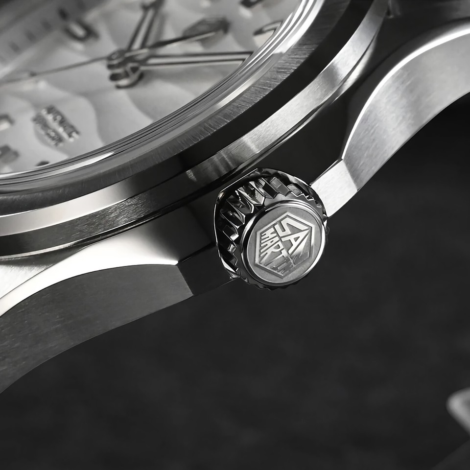 SAN MARTIN SN0129-GC Automatic Desert Texture Dial Date Display 39mm ...