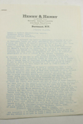 1931 Lamson Goodnow Henry & Henry Buffalo NY Lowenthal Letter Ephemera ...