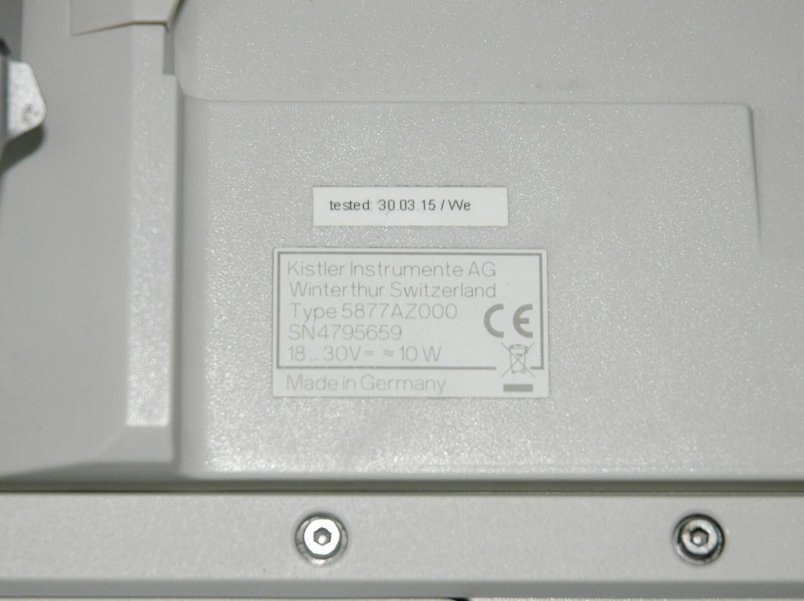 Kistler 5877AZ000 Operator Interface Panel Typ 5877 | eBay