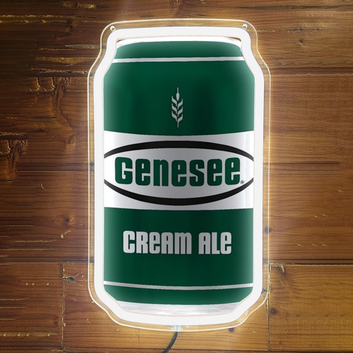 Genesee Cream Beer Bar Shop Poster Bar Room Wall Decor LED Neon Sign 12 ...