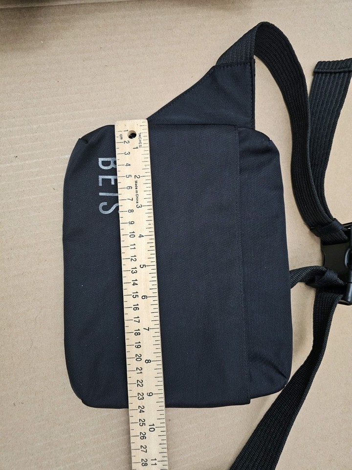 BEIS The Sport Pack Fanny Pack Black Belt Bag Purse Hiking Rectangle | eBay