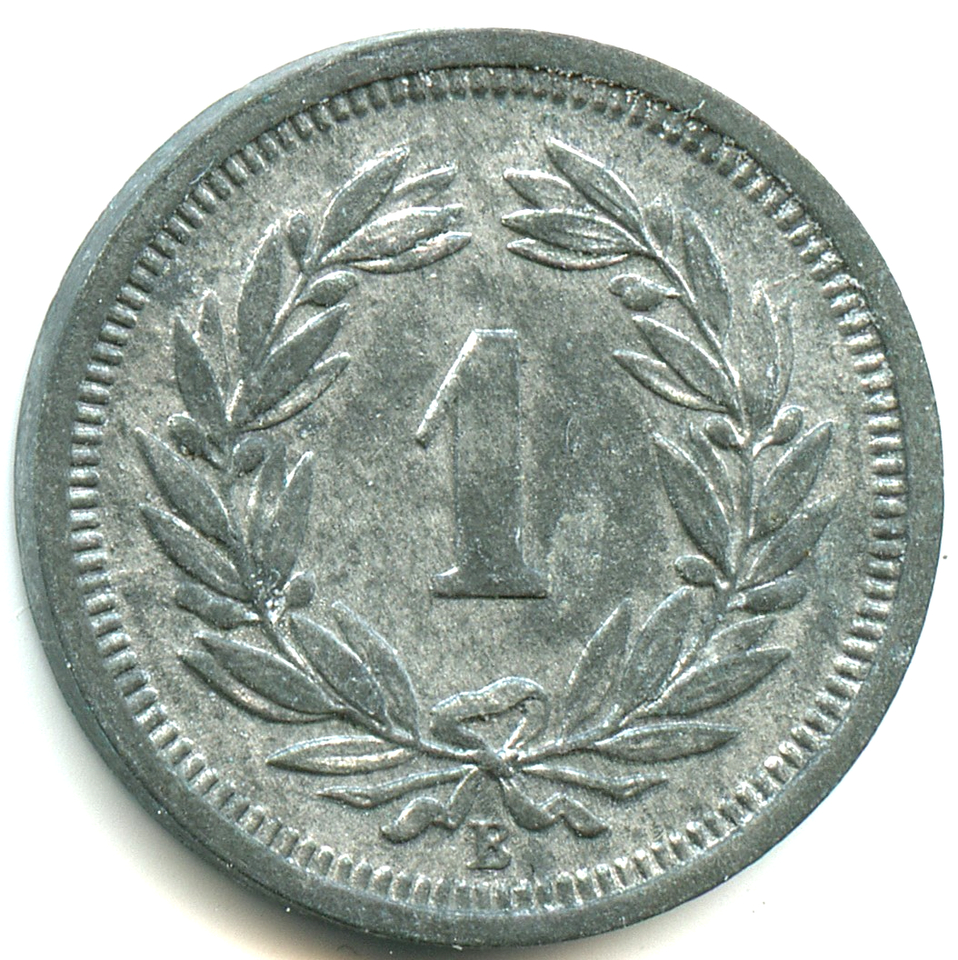 Switzerland 1 centime zinc coin, crest 1946 B no. 1508 | eBay
