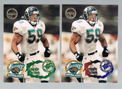 Lot of 2 REGGIE CLARK #XT432 JAGUARS NORTH CAROLI 1995 stadium club ...