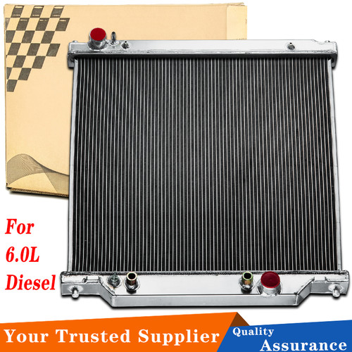 6.0L Diesel 4 Row Aluminum Radiator For Ford F250 F350 F450 Powerstroke ...