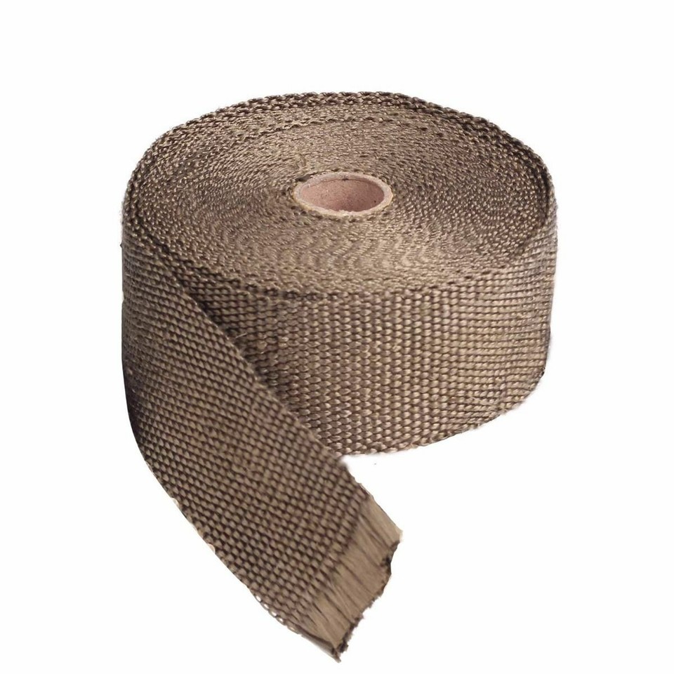 2" 50Ft Titanium Basalt Manifold Header Exhaust Pipe Heat Wrap +10 Ties ...
