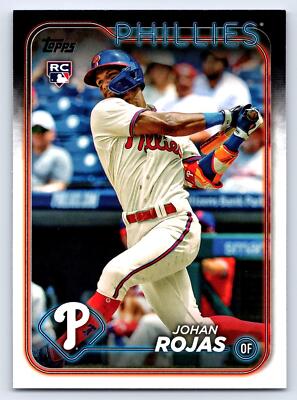 2024 Topps Series 1 Johan Rojas RC Rookie #209 Phillies BASEBALL Card ...