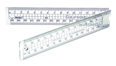 Oxford Folding Ruler Clear 30cm/300mm Helix | eBay UK