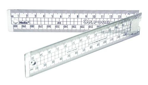 Oxford Folding Ruler Clear 30cm/300mm Helix | eBay