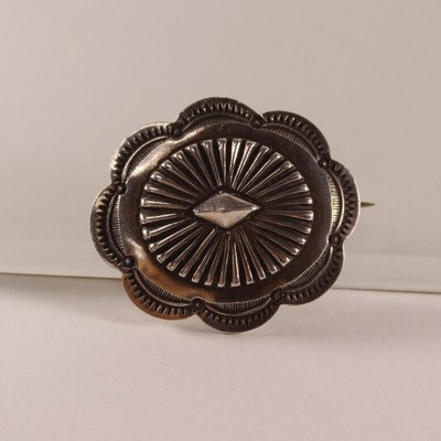 Vintage Native American SS Stamped Design Concho Pin (092PID) | eBay