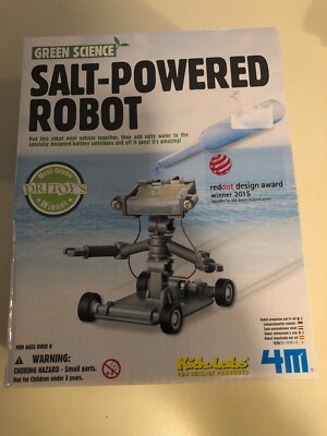 NEW 4M Green Science Salt Water Powered Robot Kit Energy Robotics | eBay