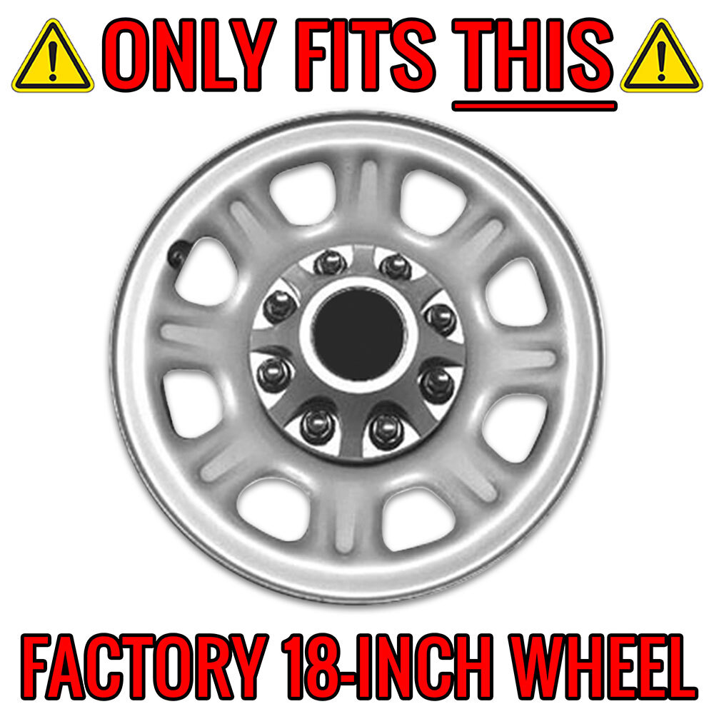 4 18" 8 Lug CHROME Wheel Skins Covers Hub Caps for Chevy Silverado 2500 ...