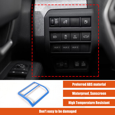 ABS Car Console Headlight Switch Cover Trim ABS Blue For Toyota Tacoma ...