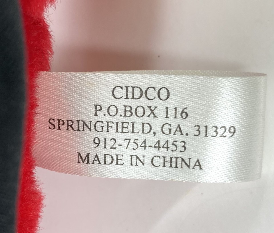 Red Devil Valentine's Plush “I WANT YOU” Heart Black Horns Pitchfork ...