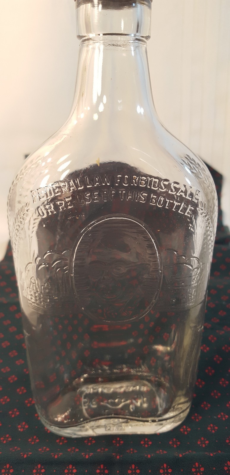 Clear Glass Bottle-Harry E Wilken Jr and Sr-Federal Law Forbids Sale Or ...