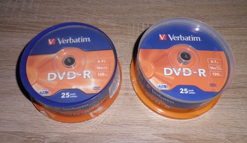 2x Verbatim DVD-R 25 Blank DVDs Spindle Joblot **New** | eBay
