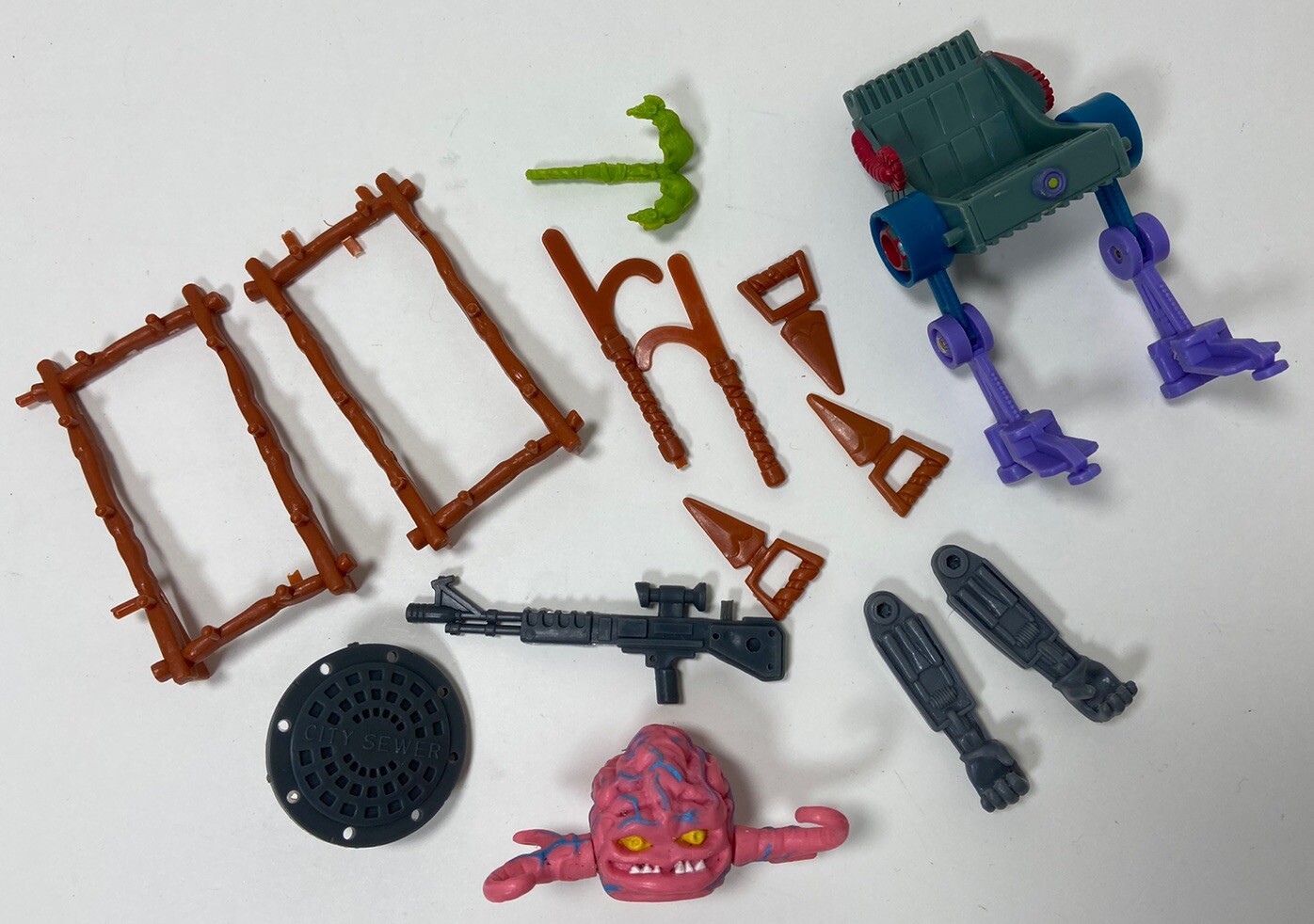 Lot of 14 Vintage TMNT Weapons Lot 1988/89 - KRANG Rocksteady Rat King ...