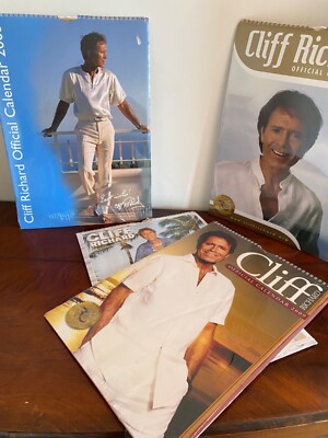 A VINTAGE COLLECTION OF CLIFF RICHARD CALENDARS CALENDAR 2009 2003 2008 ...
