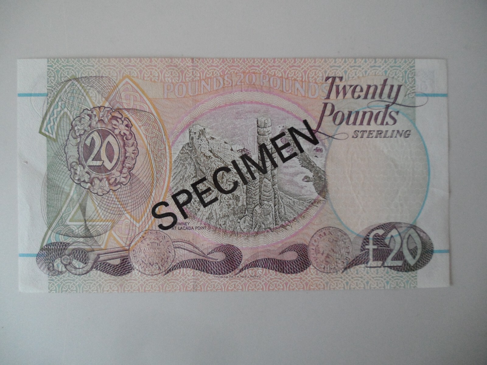 First Trust Bank £20 Pounds Specimen Banknote AU-UNC serial PC000000 ...