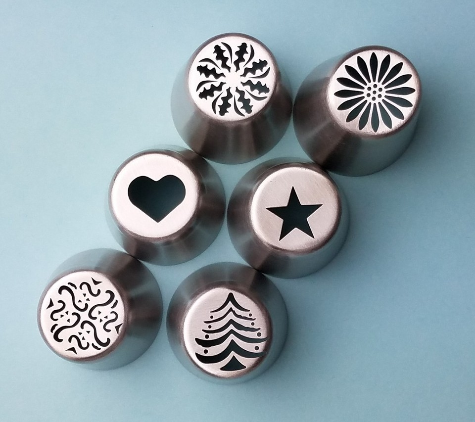 New 48 piece Russian Tulip Flower Cake Icing Piping Bag Coupler ...