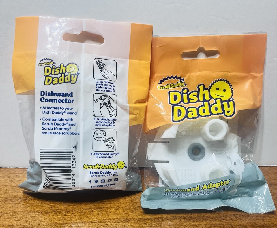 Scrub Daddy Dish Daddy Dishwand Adapter- Attaches Smile Face Sponge to ...