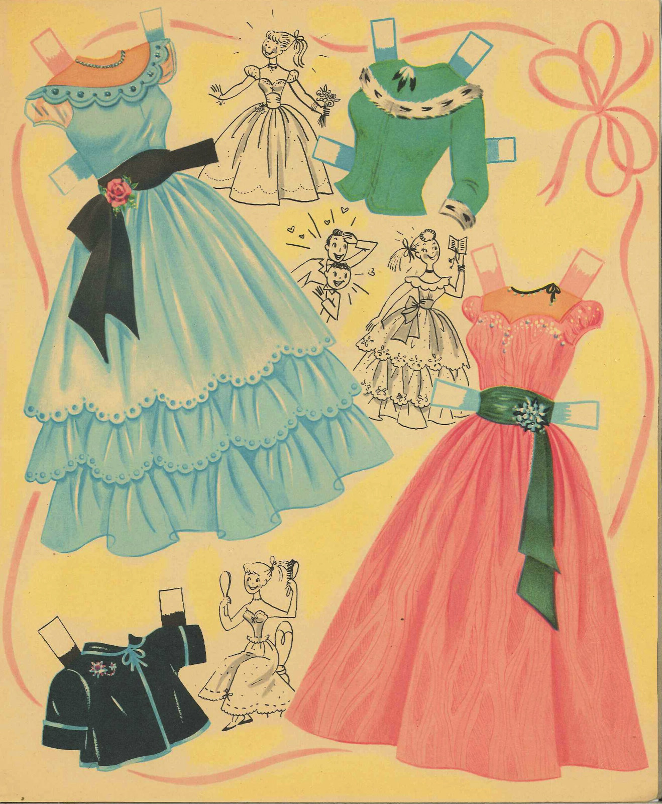 VINTAGE UNCUT 1943 HI GALS PAPER DOLLS HD~LASER ORG SZ REPRODUCTION~LO ...