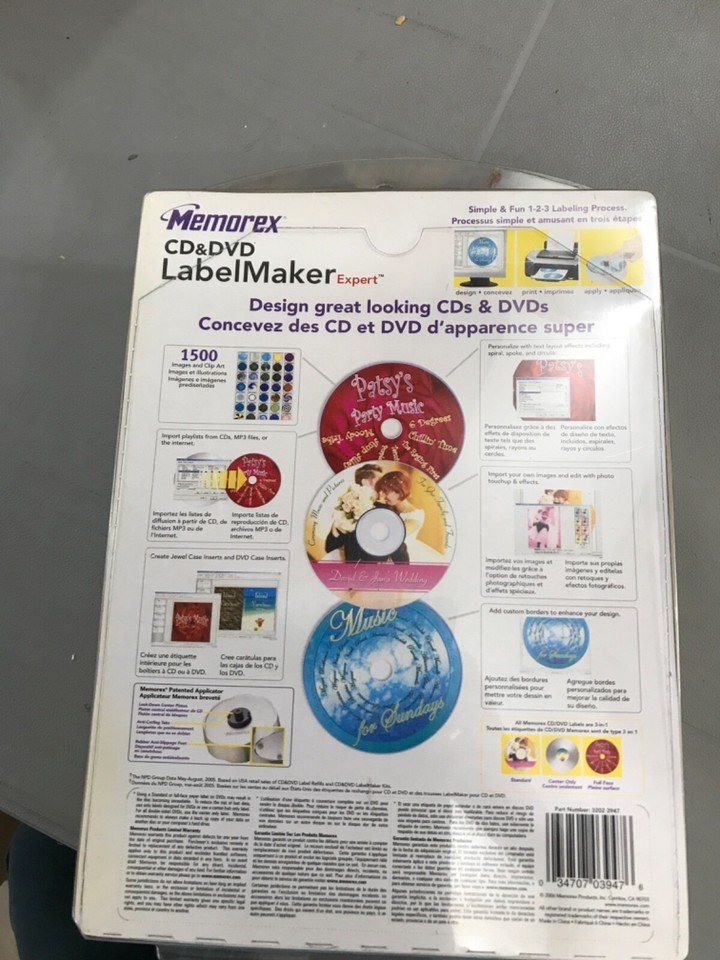 Memorex CD & DVD Label Maker Expert 138 Labels & Software exPressit ...