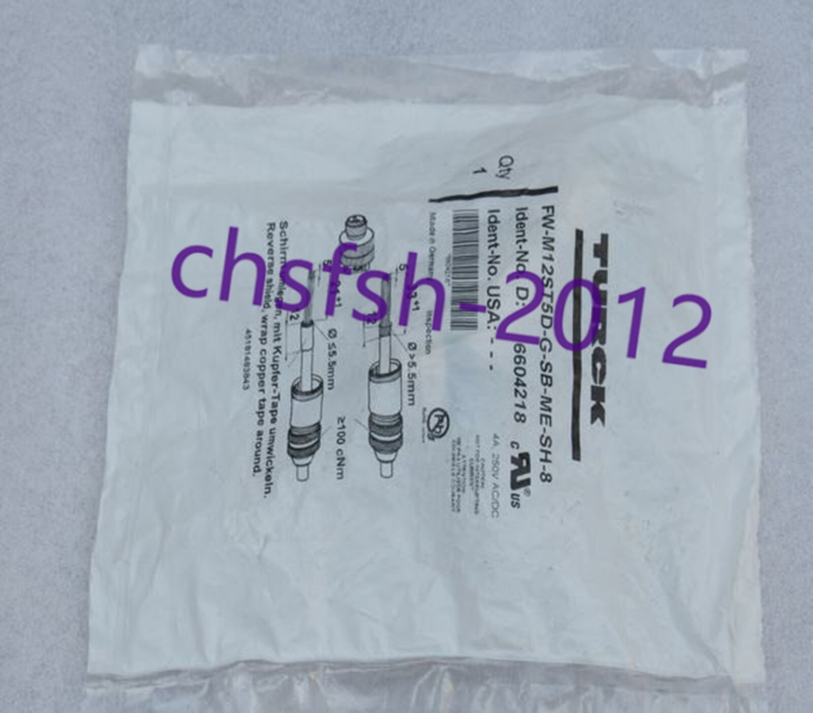 1 pcs New TURCK adapter FW-M12ST5D-G-SB-ME-SH-8 6604218 | eBay
