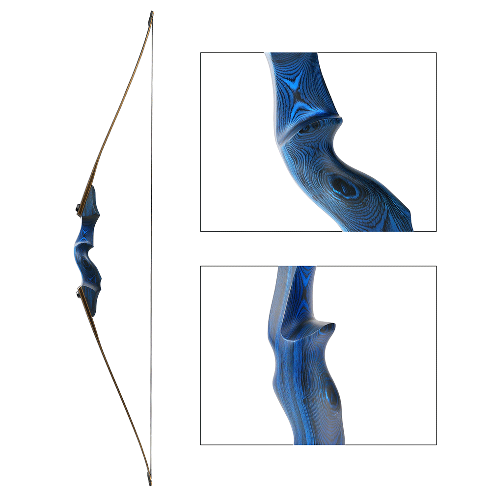 60'' Takedown Longbow Archery Wooden Riser 20-60lbs Target Shooting ...