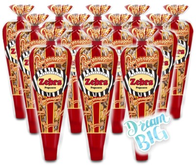 Popcornopolis Zebra Mini cone 21 pack best by 6/28 | eBay