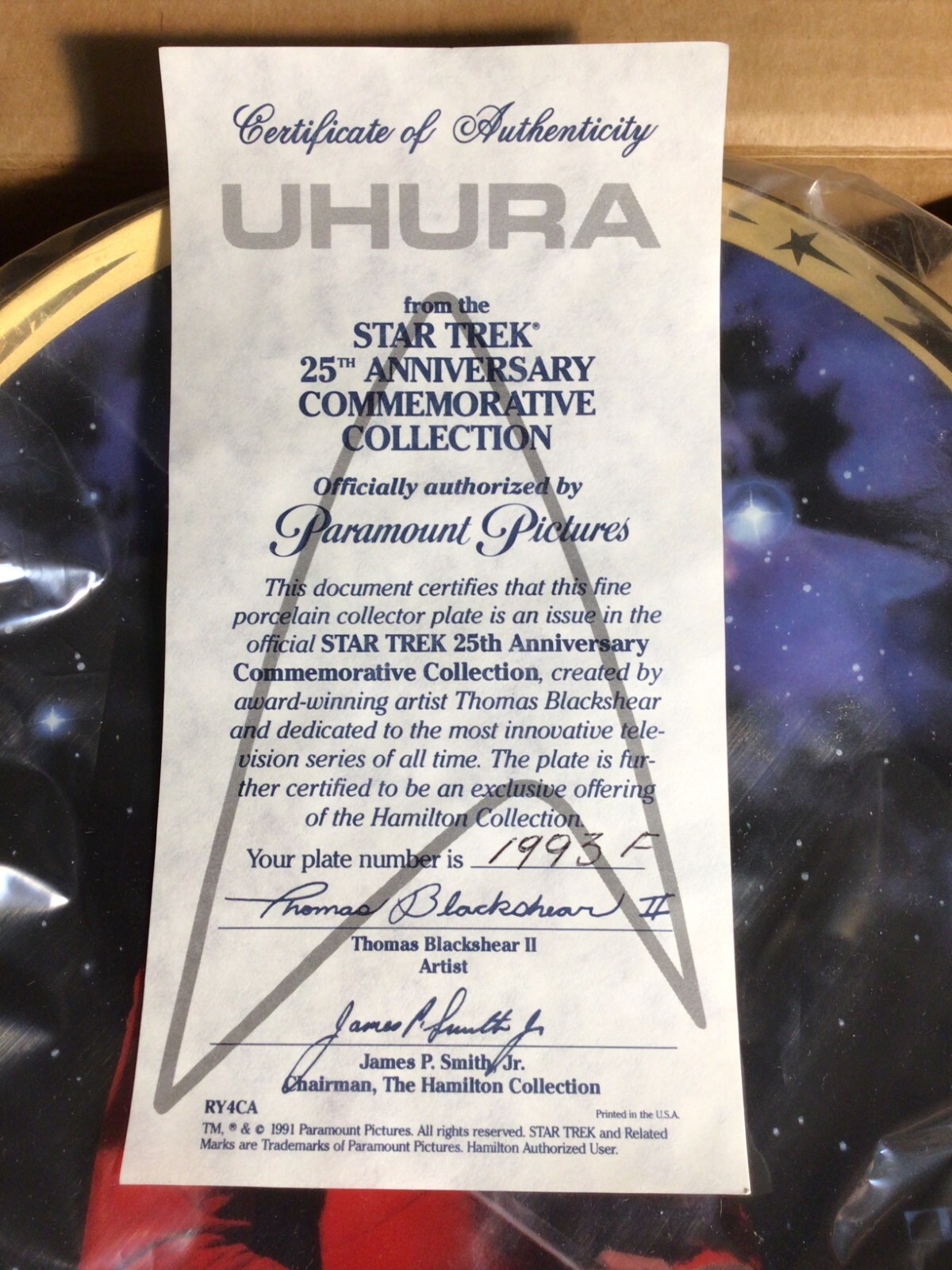 Star Trek - UhUra 25th anniversary Hamiton Plate Collection | eBay