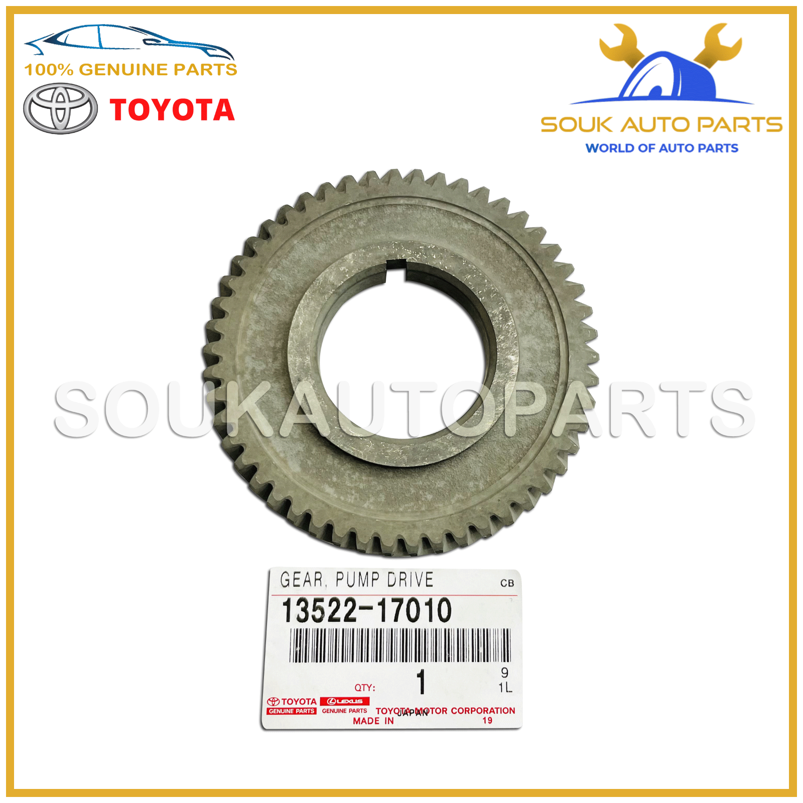 13522-17010 Genuine Toyota GEAR, PUMP DRIVE SHAFT 1352217010 OEM | eBay
