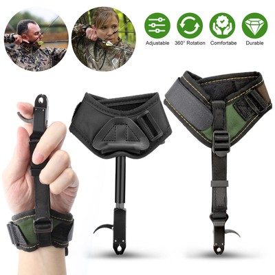 Archery Caliper Release Aid Trigger Wrist Strap Compound Bow Hunting ...