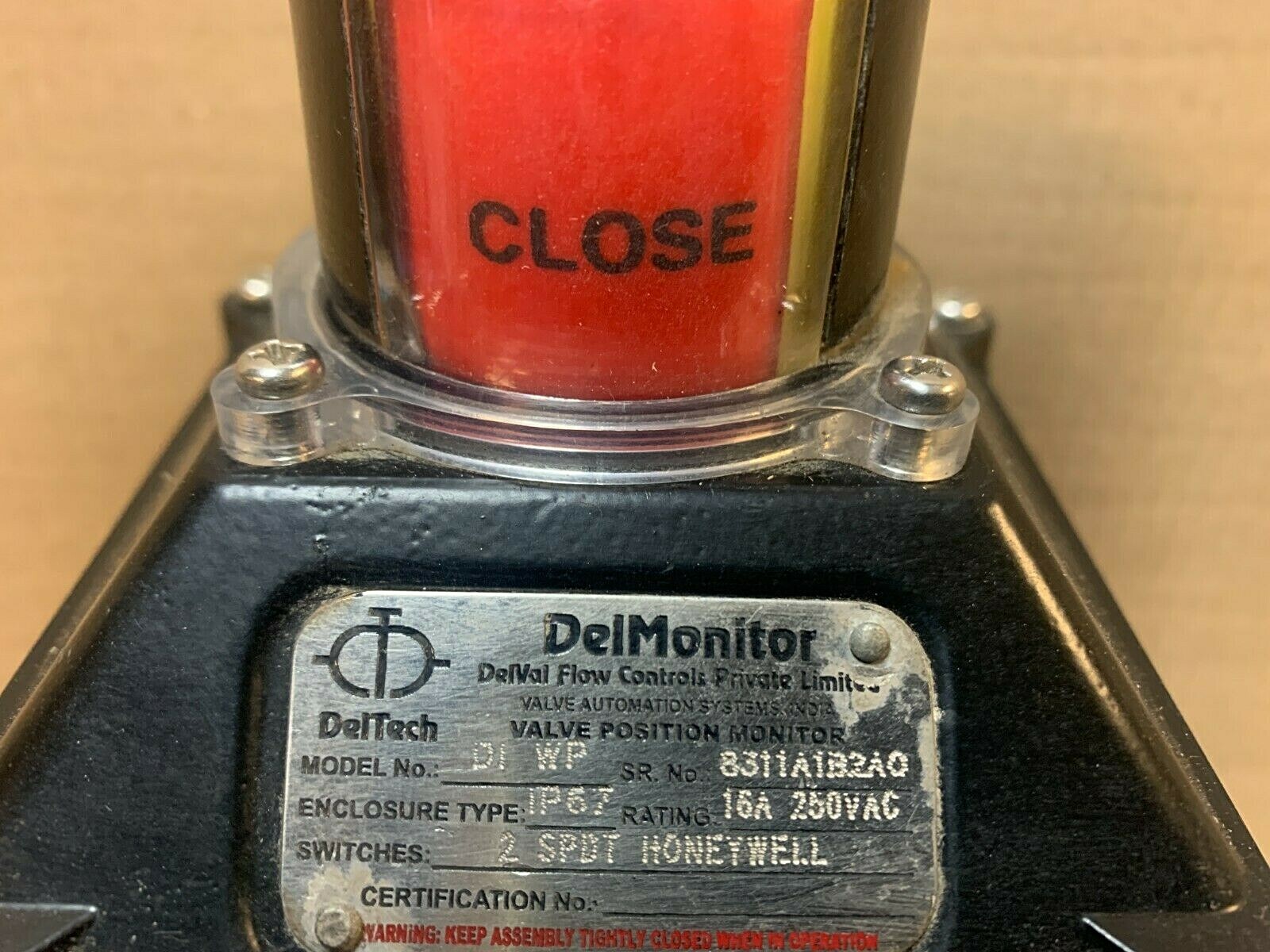 DELTECH DELMONITOR 8311A1B2A0 DI WP VALVE POSITION MONITOR | eBay
