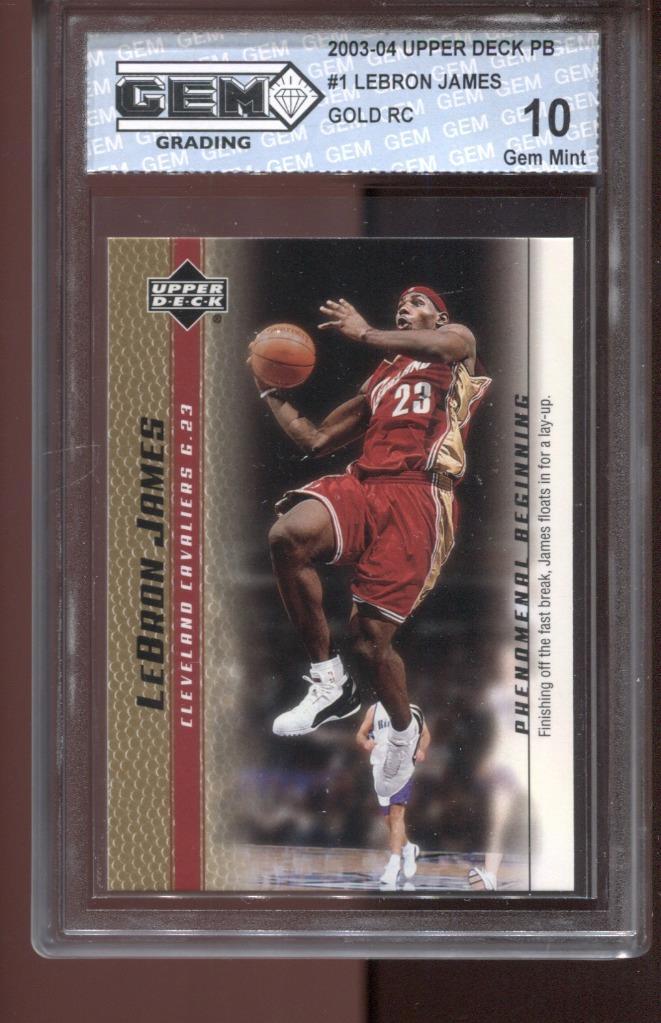 2003-04 Upper Deck Lebron James Phenomenal Beginning - Gold #1 LeBron ...
