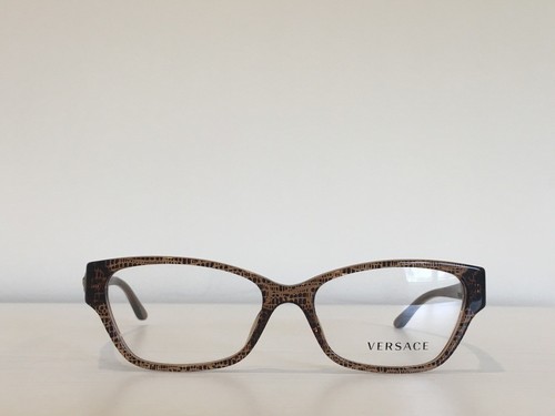 Versace MOD 3172 991 Spotted Brown Rectangle Medusa Frame Eyeglasses54 ...