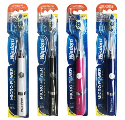 WISDOM BATTERY OPERATED MICRO POWER WHITENING REMOVE PLAQUE MEDIUM ...