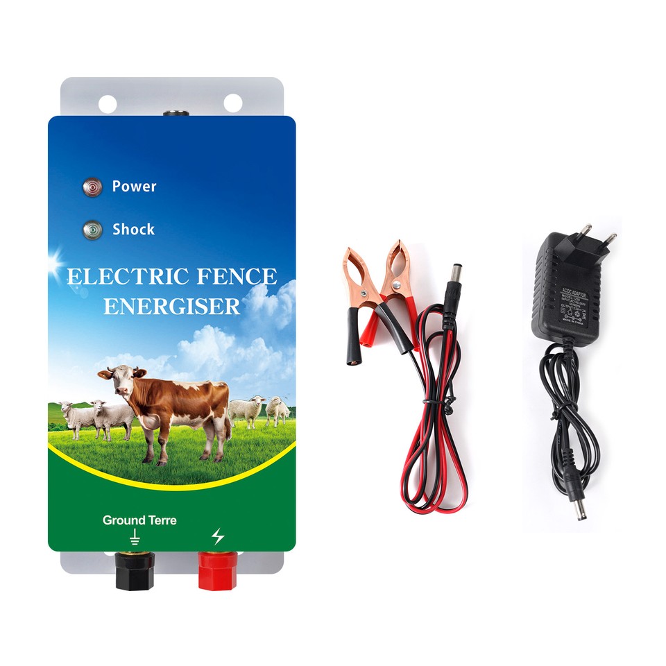 10KM Livestock Electric Fence Controller Energizer Charger Animals ...