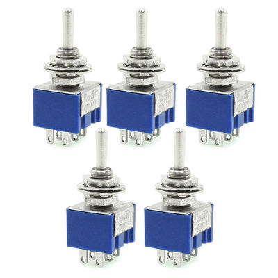 5 Pcs ON/OFF/ON 6-Terminals Double Pole Center off Toggle Switch DPDT ...
