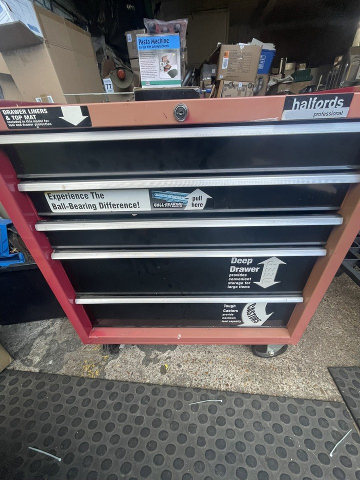 Halfords Professional Tool Chest drawers plus top box and chest | eBay UK