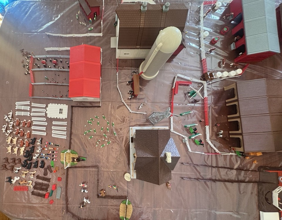 Farm Country ERTL Lot 7 Sets Longhorn Rodeo Hog Stable Dairy Cattle ...